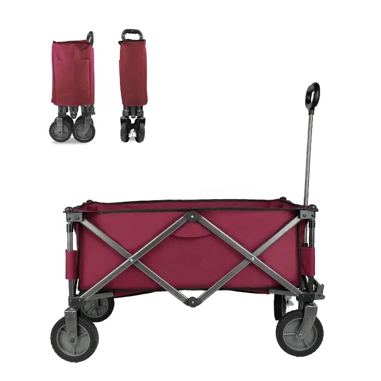 Beach Camping Collapsible Utility Outdoor Foldable Excursion Wagon with ...